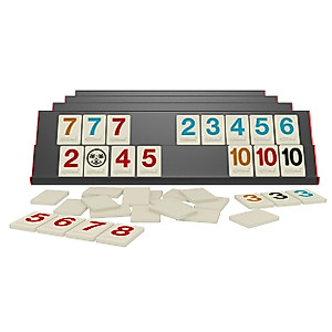 Rummikub Premium Edition by Pressman - Features Racks - Large Number Engraved Tiles and a Storage Bag for The Ultimate Rummikub Experience by Pressman , Silver