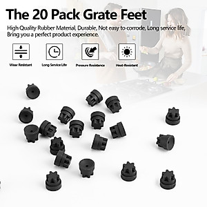 Rubber Grate Feet Part - Replacement for Thermador Bosch Range/Gas Cooktop-Compatible with Part Number 00618112, 00637940, 1999626, 617174, 618112, AH3478553, EA3478553, PS3478553-20 Pack