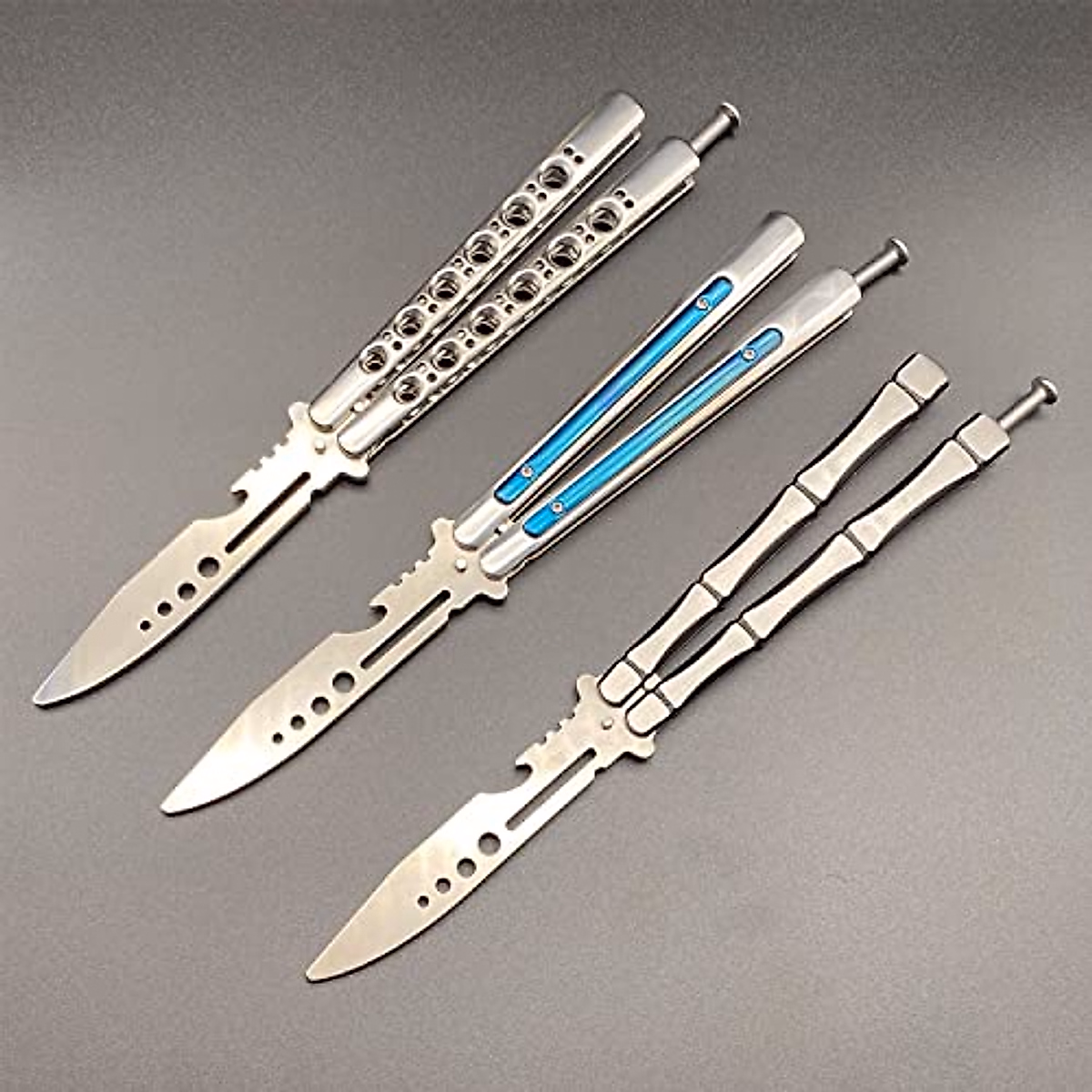 Finger Practice Multi-functional Tool with Spring Loaded Latch Bali-Bottle Opener Folding Stainless Steel Flip Player (Bamboo)