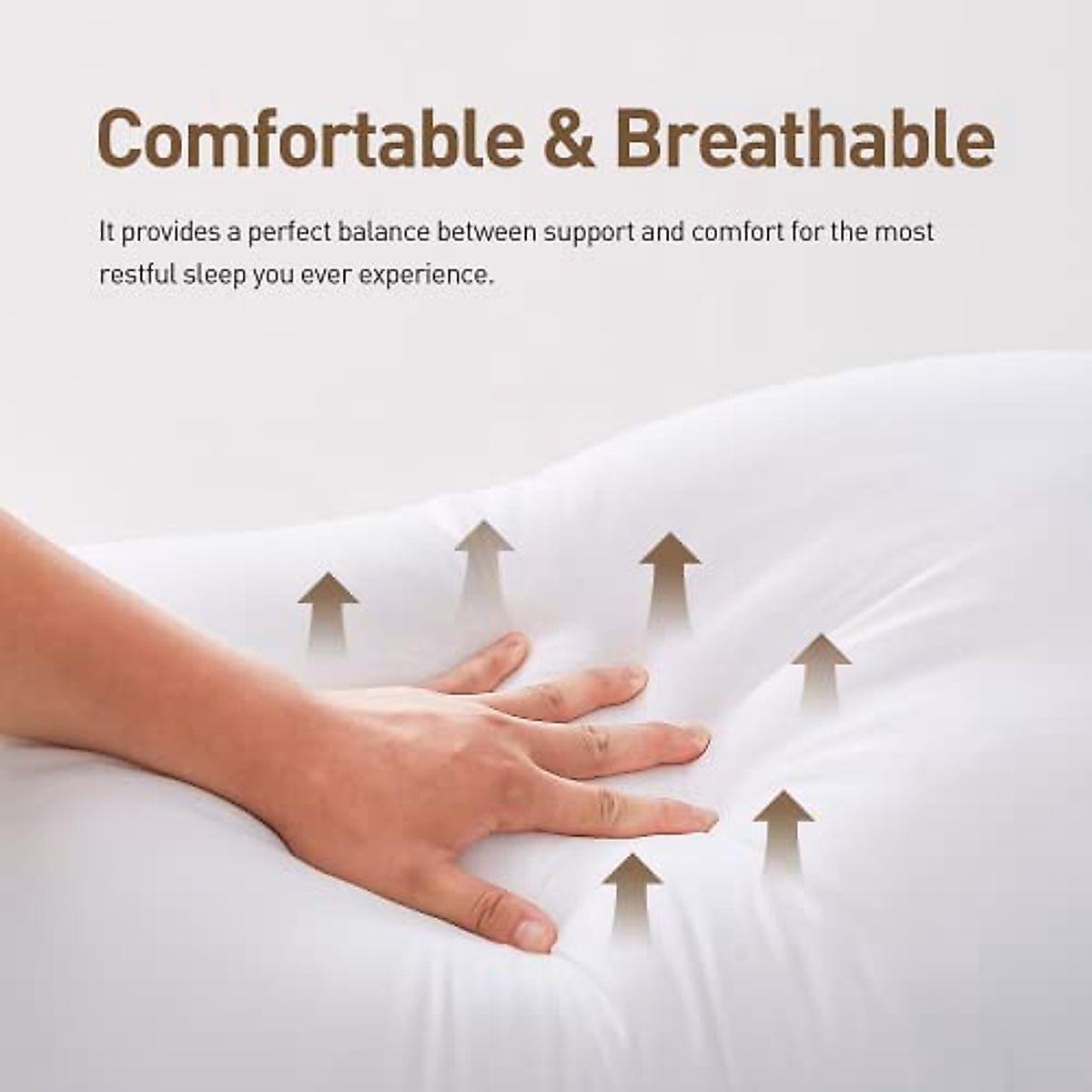 Acanva Bed Pillows for Sleeping 1 Pack with Luxury Hotel Quality, Super Plush 3D Fiber Filling, Top-end Microfiber Cover for Side Stomach Back Sleepers, King (Pack of 1), Black