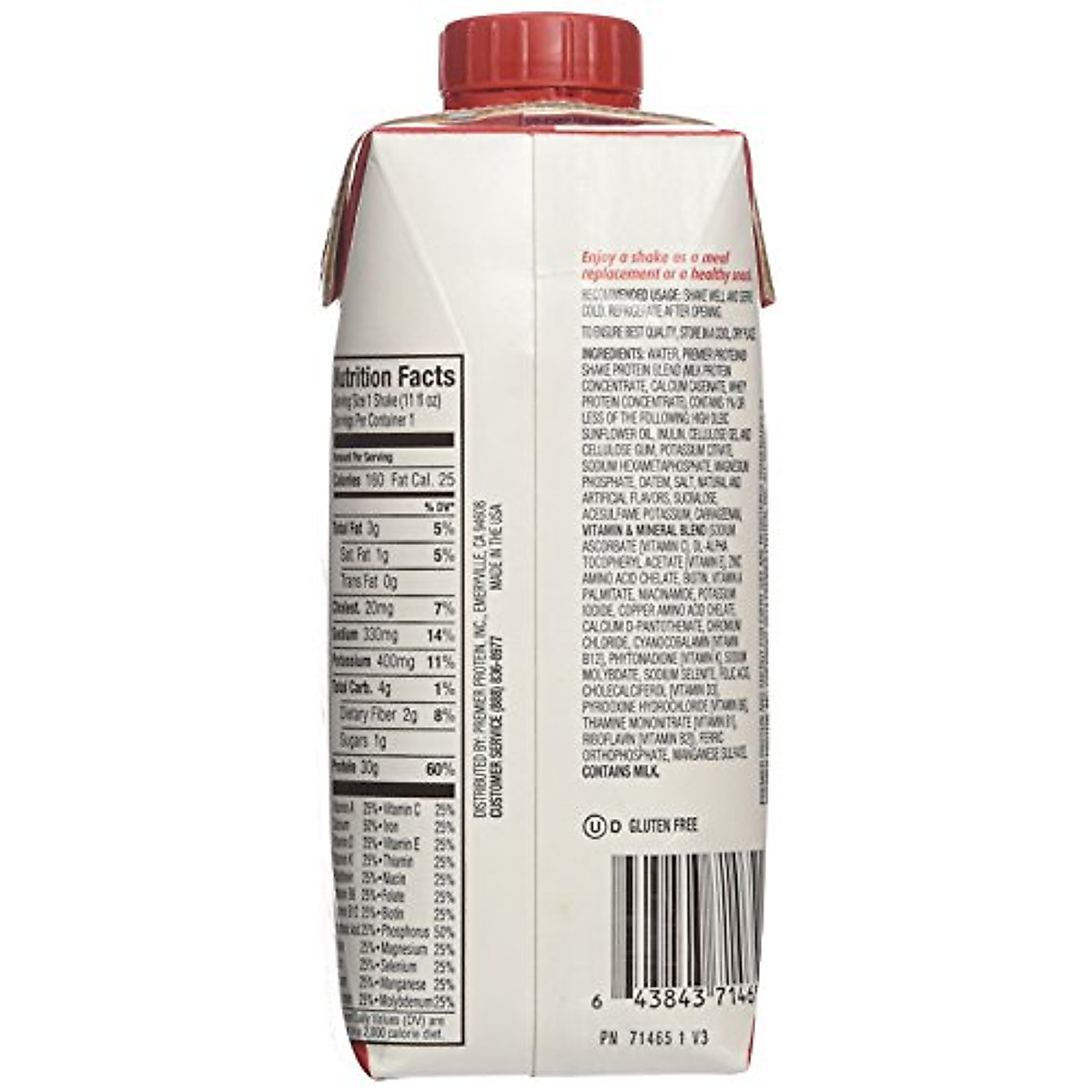 Premier Protein High Protein Shake, Strawberry Cream (11 Fl. Oz., 12 Pack), 132 Oz