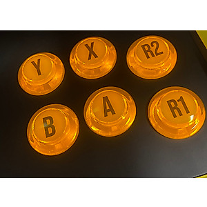 The Geek Pub Die-Cut Arcade Button Labels (No Circle) | Button Label Stickers for Arcade Cabinets | Arcade Button Cap Labels | 24mm and 30mm Button Caps