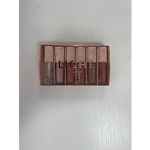 AWCCXMYM 6PCS Nude Lip Gloss Set Shine Glossy Plumping Clear Non-Sticky Matte Liquid Nude Lipstick Lip Stain Set A