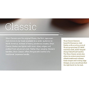 Shun Cutlery Classic Utility Knife 6" and Kai PRO Multi-Purpose Kitchen Shears Set, Handcrafted Japanese Kitchen Knives & Shears