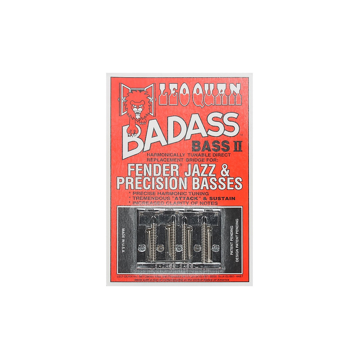 Allparts Leo Quan Bass II Bridge - Chrome