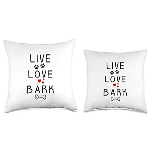 SpreadPassion Live Love Bark Throw Pillow, 18x18, Multicolor