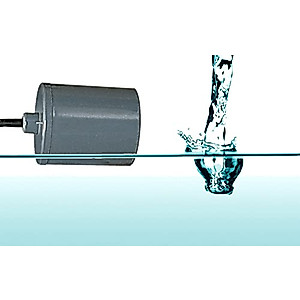 Little Giant RFSN-9 115-Volt, Maximum 13-Amp - 1/2 HP, Pump Down Piggyback Tethered Float Switch for Pond, Sump, Sewage or Effluent Systems, 15-Ft. Cord, Grey, 599117