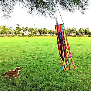 Satin Ribbon Windsock Streamer, Outdoor Decorations for Your Patio, Garden, Yard, Dock and Camper, 49-Inch, WS49-XZH