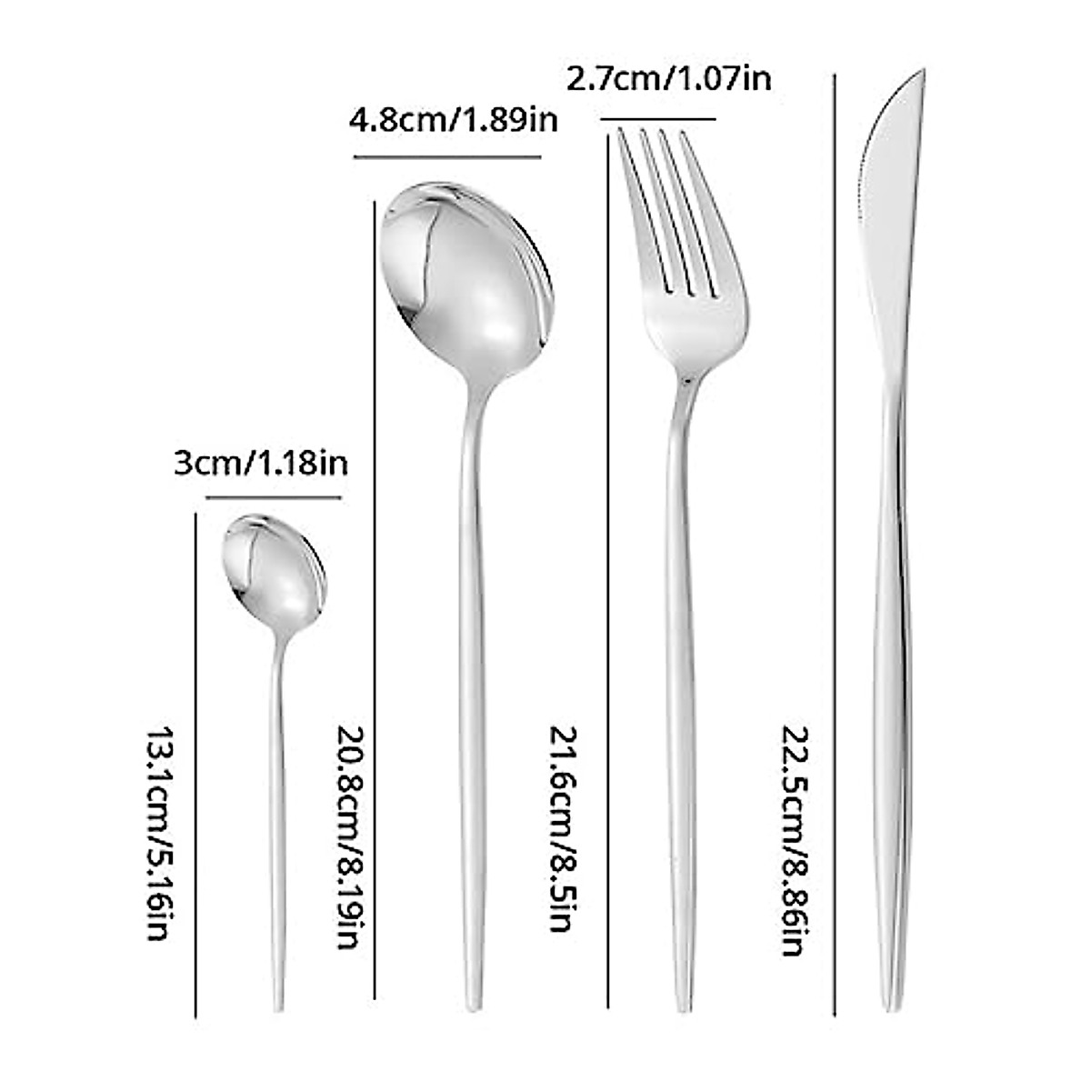 4pcs Tableware Stainless Steel Knife Fork And Spoon Set For Restaurant Kitchen Home Party Wedding Cutlery Set (2 Colors)