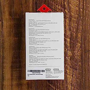 SSK Aluminum USB 3.2 Gen 1 to M.2 SATA NGFF SSD Enclosure Adapter, External SATA Based M.2 Solid State Drive Enclosure Reader (for M.2 SATA SSD only)