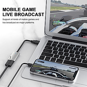 youcheng Video Capture Card 4k, HDMI Capture to USB Video Capture Device, 1080P HD 60fps Live Broadcast and Recording Video Audio Capture Device