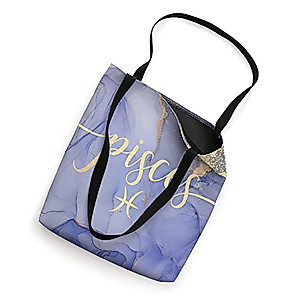 Pisces Star Zodiac Sign Constellation Astrology Black Tote Bag