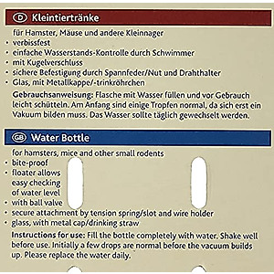 Trixie Honey and Hopper Glass Water Bottle, 125 ml