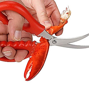 Calary 8Pcs Seafood Scissors Crab Scissors Seafood Shears Multifunctional Crab Leg Crackers and Tools