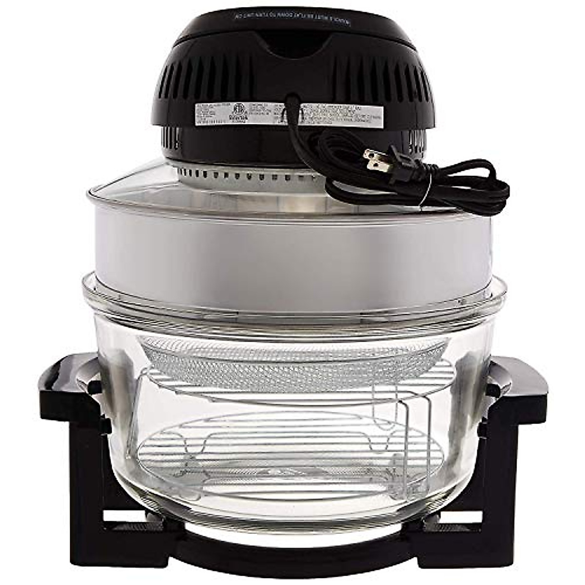 Big Boss 16Qt Large Air Fryer Oven – Extra Large Halogen Oven Cooker with 50+ Air Fryers Recipe Book for Quick + Easy Meals for Entire Family, AirFryer Oven Makes Healthier Crispy Foods – Black