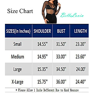 BelleLovin Women's Sheer Mesh Tops Long Sleeve Glitter Sexy Tops See Through Blouses (Neon Green, Small)