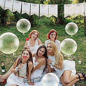30 Pieces Bubble Transparent Balloons Bobo Balloons Crystal Bubble Clear Balloons for Birthday Party House Christmas Wedding Anniversary Indoor and Outdoor (10 Inches)