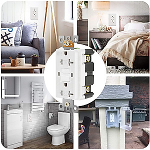 ANKO GFCI Outlet 20 Amp 4 Pack, UL Listed, LED Indicator, Tamper-Resistant, Weather Resistant Receptacle Indoor or Outdoor Use with Decor Wall Plates and Screws