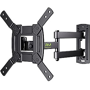 AM alphamount TV Wall Mount Bracket Full Motion for Most 13-39 inch TVs Monitors with 360° Rotation Articulating Swivel Extension Arms and Tilt, Hold TV up to 44lbs Max VESA 200x200mm