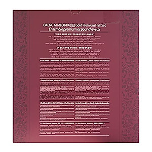 Daeng Gi Meo Ri- Ki Gold Premium Special Set 3 Pack [Shampoo x2, Treatment x1], Promoting Hair Growth, Effectively Moisture to Dry and Rough Hair, No Artificial Color