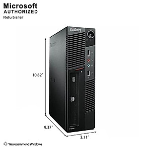 Lenovo ThinkCentre M90p Ultra Small Form PC Desktop Computer, Intel Dual Core i5 3.20 GHz, 8GB RAM, 500GB HDD, Windows 10 Pro, Keyboard & Mouse, DVD, WiFi (Renewed)