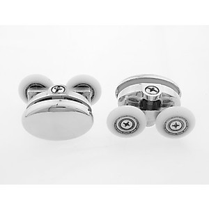 Shower Part 2 x Double Top Butterfly Shower Door Rollers/Runners/Wheels 25mm Diameter L077-2