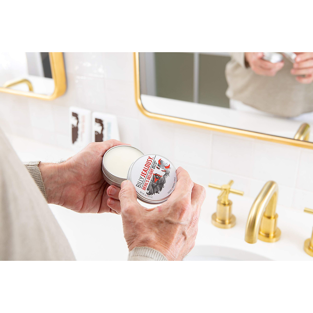 Billy Jealousy Moisturizing Strengthening & Softening Everyday Scented Beard Balm, Devil's Delight, 2 oz.