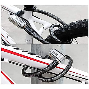 VIGAT Steel Cable Lock Bicycle Lock Anti-Theft Lock, Alloy Steel Lock, 80Cm Long, Suitable for Mountain Bikes, Motorcycles, Electric Cars, Gates