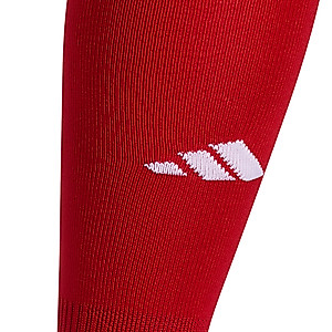 adidas Metro Soccer (1 Pair) Long Over The Calf Team Sports Socks, Power Red/Clear Grey/White/6, Medium