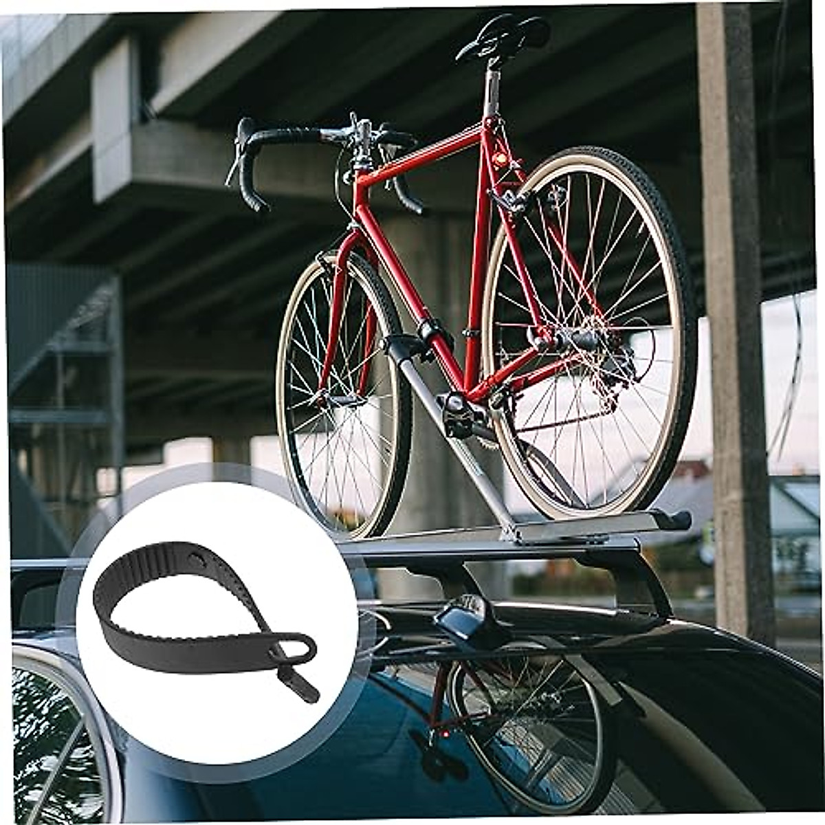 Toddmomy Bike Strap Trunk Bicycle Bike Rack Strap on Bikes Cargo Fixed Rope Luggage Rubber Strap Rubber Multi-use Straps Cargo Straps The roof Rubber Band Wheel Single Frame Suitcase Eraser