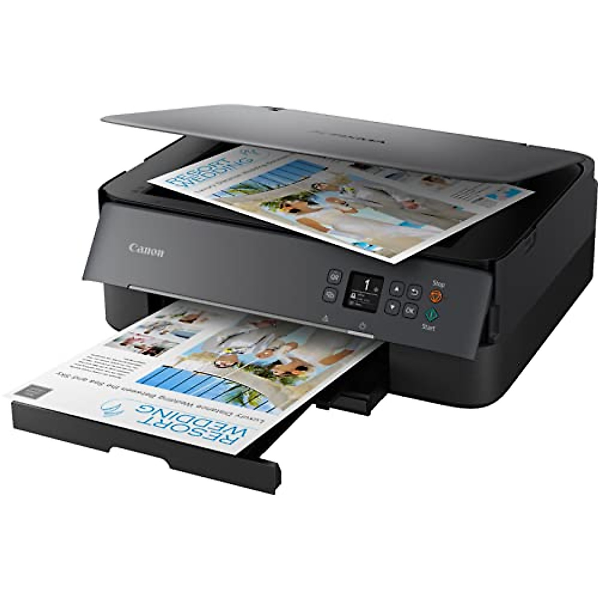 Canon Wireless Pixma Inkjet All in One Printer with Scanner - High Resolution Fast Speed Printing Compact Size Up to 4800x1200 DPI Color Resolution, Bonus Set of NeeGo Ink and 6 Ft Printer Cable