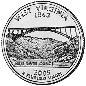 2005-D West Virginia BU State Quarter