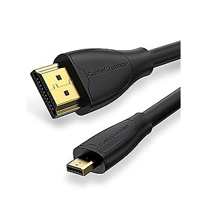 CableCreation 4K Micro HDMI to HDMI Cable Adapter, 4K 60Hz Ethernet 3D Audio Return, Compatible with GoPro Hero 7/6/5, Raspberry Pi 4, A6000, A6300, Nikon Camera, Yoga 3 Pro, Yoga 710, 3ft