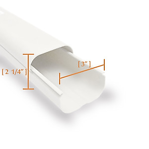 Jeacent 7.5'L AC Line Set Cover Kit 3"W Tubing for Mini Split, Central Air Conditioner, Heat Pump