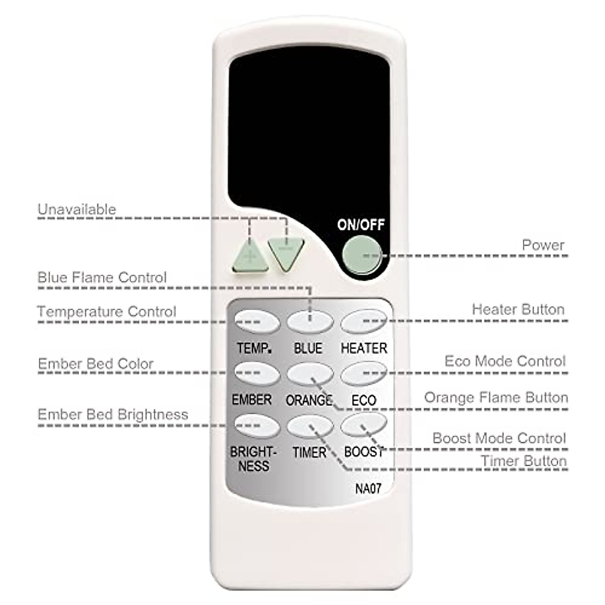 Replacement for Napoleon Fireplace Heater Remote Control NEFB26H NEFB30H
