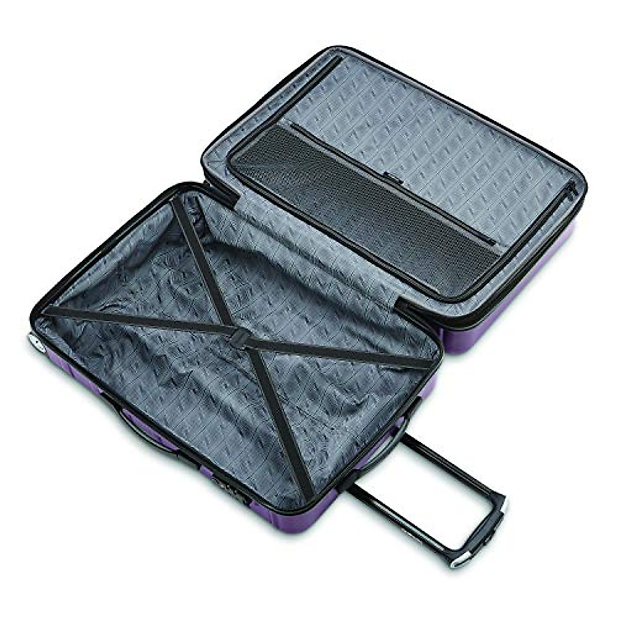 Samsonite Omni 2 Hardside Expandable Luggage with Spinner Wheels, Checked-Medium 24-Inch, Purple