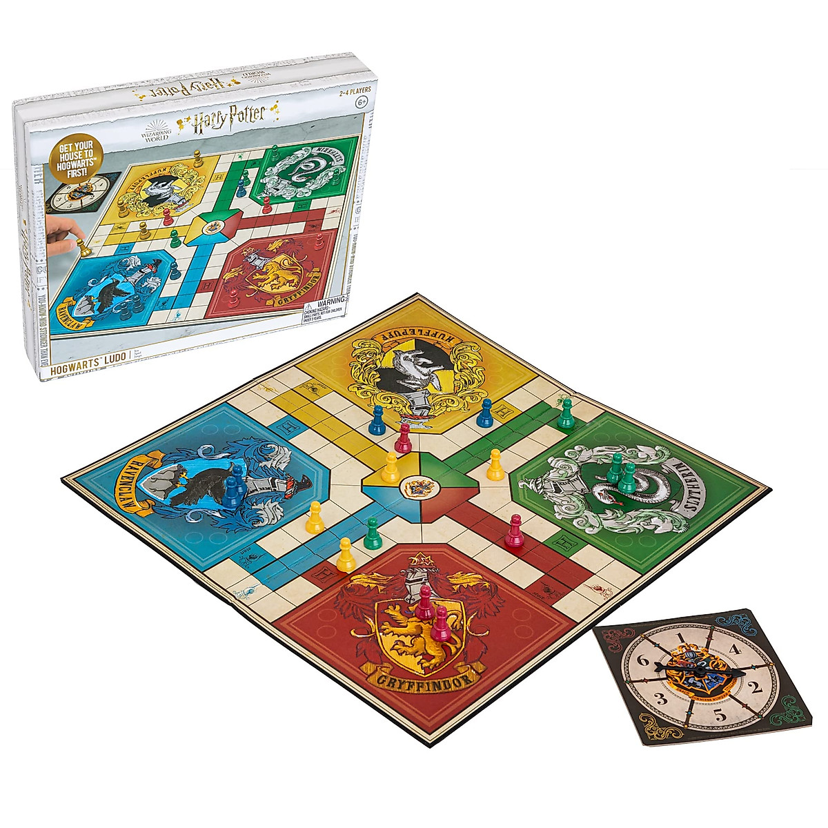 Paladone Hogwarts Ludo - Family Night Board Game - Ages 6+ 2-4 Players - Officially Licensed Harry Potter Merchandise