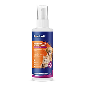 pointail Hot Spot Spray for Dogs and Cats, Hot Spot Treatment for Dogs for Itch Relief, Allergies, Chewing, Infections, Wound Care Spray for All Animals, 4oz