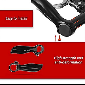 VGEBY1 Bike Handle Bar End, Aluminum Alloy Bar End Handlebar Security Grips Bar Ends Cycling with Stoppers for Road Mountain Bike