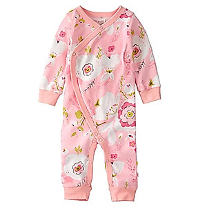 little planet by carter's unisex-baby Organic Cotton Wrap Sleep & Play, Pink Floral, 3 Months