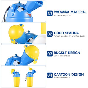 NUOBESTY Kids Pee Bottle, Baby Boy Portable Potty Urinal Emergency Toilet Pee Training Cup for Outdoor Camping Car Travel