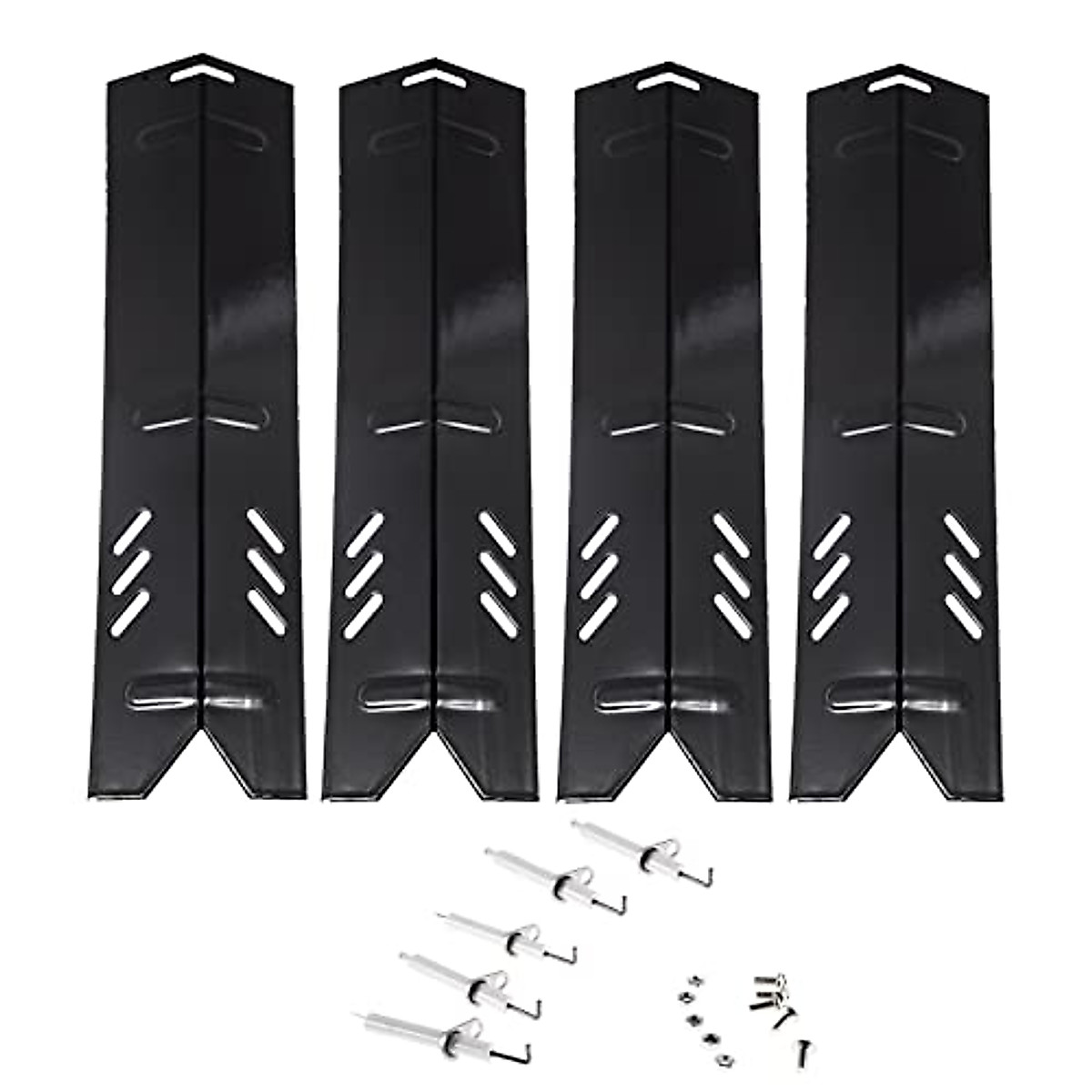 BQMAX 15 inch Heat Shield Grill Parts for Dyna-glo DGF493BNP DGB494SPB DGB495SDP DGB495SDP-D, Backyard BY14-101-001-02 GBC1460W GBC1461W, Porcelain Electrodes Included