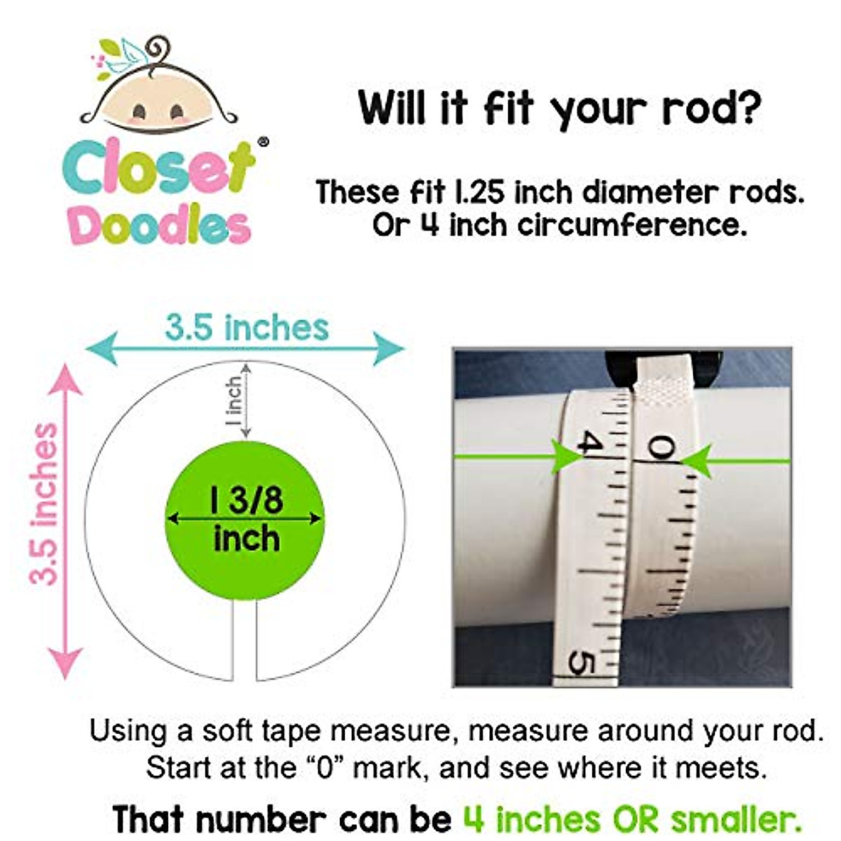 C47 Sports Baby Closet Size Dividers Boy Set of 6 Fits 1.25 Inch Rod