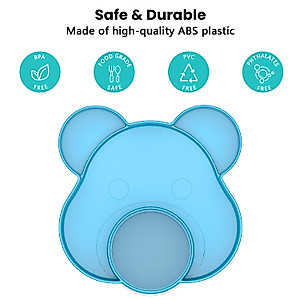 BlueOrigin Car Seat Snack Tray - Travel Tray for Kids Car Seat, Stroller, Booster and Anywhere with a Cup Holder, Toddler Road Trip Essentials Food Plate for Snacks, Toys, Entertainment (Blue)
