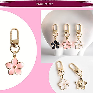 AGEN KGEN Cute Flower keychains for Women, Aesthetic Keychain Charms, Bag ＆ Purse Charms for Handbags ＆ Backpacks Accessories (Flowers-3Pcs)