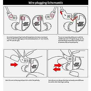KZ AS10 IEM 5 Balanced Armature Driver Earphone, Stereo HiFi KZ in Ear Monitor Headphone Musician Headset with Detachable 2 Pin Cable(No Microphone, Black)