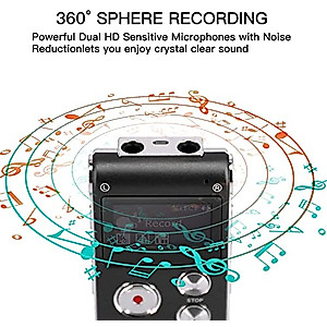 32GB Digital Voice Recorder Mini Voice Recorder Upgraded Small Audio Recorder with MP3&USB for Lectures, Meetings, Interviews…