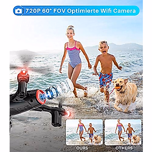 Syma X400 Mini Drone with Camera for Adults & Kids 720P Wifi FPV Quadcopter with App Control, Altitude Hold, 3D Flip, One Key Function, Headless Mode, 2 Batteries, Easy to Fly for Beginners