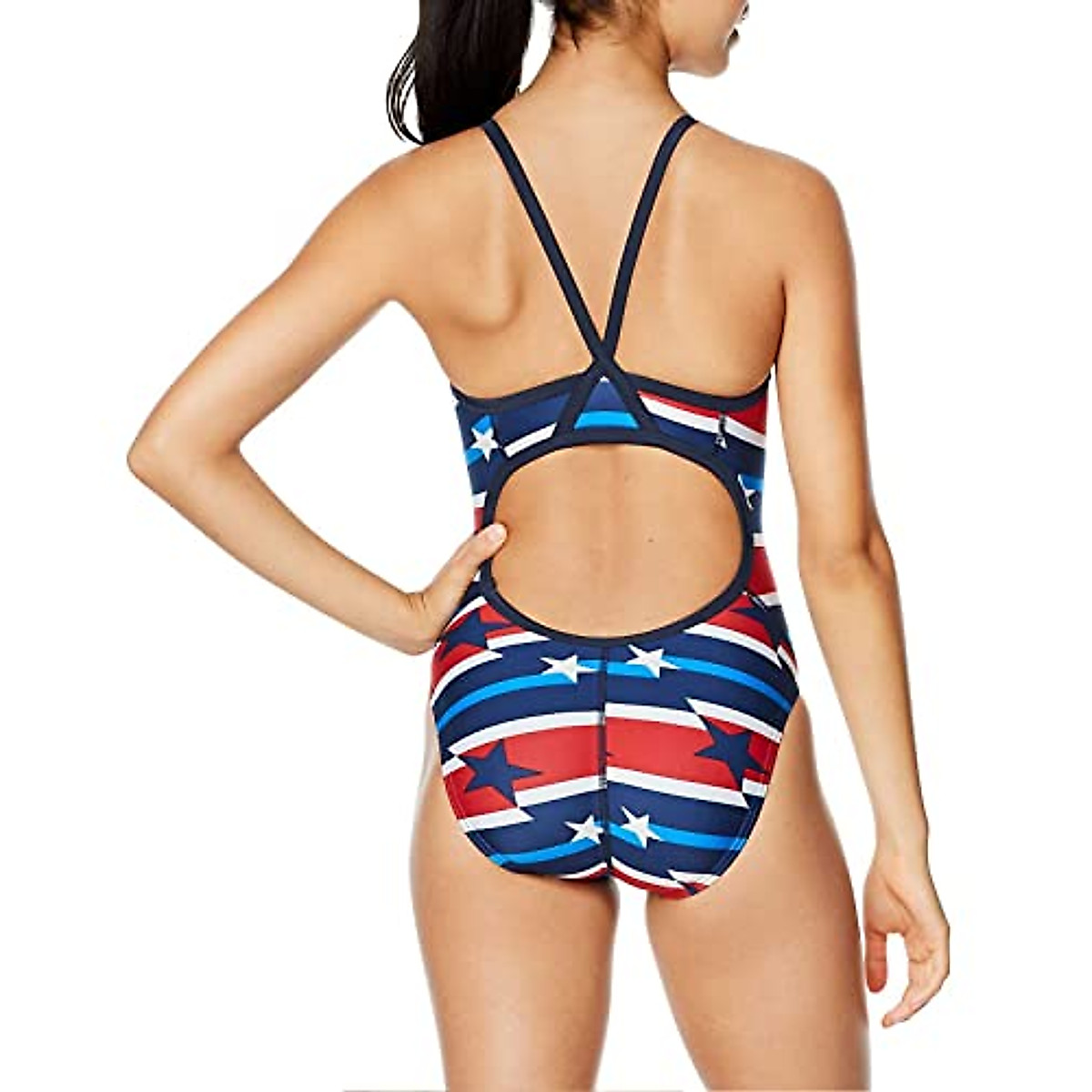 Speedo Women's Swimsuit One Piece ProLT Super Pro Adult, Red/White/Blue Patriotic