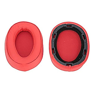 Red Earphone Cover Replacement Ear Pads Cover Headset Cushion for Sony MDR 100ABN WH H900N Headphone Red
